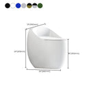Contemporary 1 Piece Flush Toilet Floor Mounted Toilet Bowl for ...