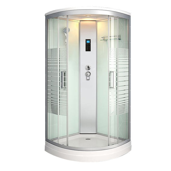 Framed Double Sliding Shower Stall Steam Shower Shower Stall - Clearhalo