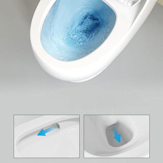 Modern Floor Mount Toilet Bowl Siphon Jet Toilet with Seat for Bathroom ...