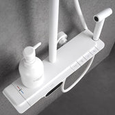 White Shower Set Digital Display Piano Keys Storage Shower Set Bathroom ...