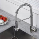 Modern Farmhouse One Handle Spring Spout Kitchen Faucet High Arch Water ...