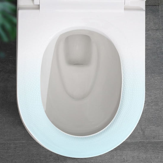 White Toilet Glazed Surface Modern All-In-One Toilet Bowl for Bathroom ...