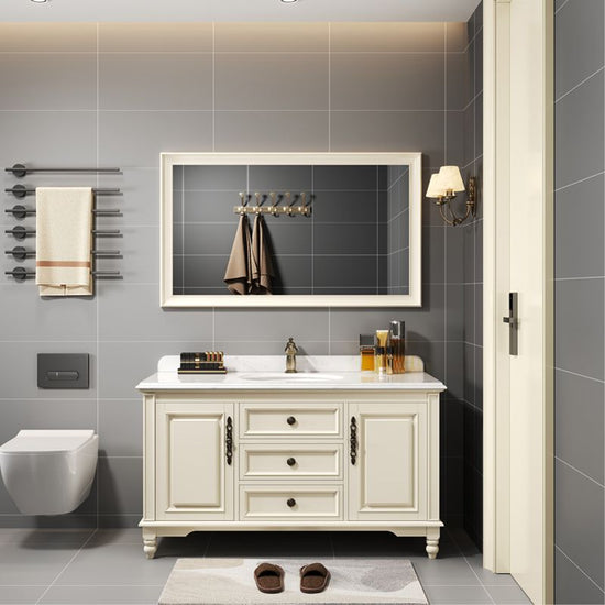 Classic Bathroom Vanity Set Single-Sink Free-standing Standard 2 Doors ...