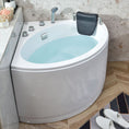 Acrylic Soaking Bathtub Antique Finish Back to Wall Corner Bath Tub ...