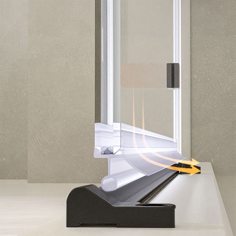 Transparent Glass Shower Door Simple One-line Hinged Shower Bath Door ...