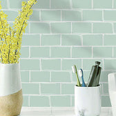 Subway Tile Wallpaper Plastic Waterproof Peel & Stick Subway Tile ...