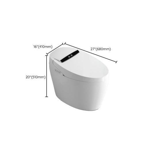20" H White Finish Smart Toilet Seat Bidet of Vitreous China Bidets ...