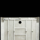 One Piece Tempered Glass Single Sliding Shower Enclosure White Frame ...