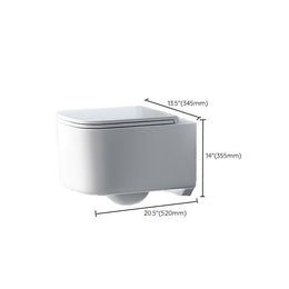 Modern Wall Mounted Flush Toilet White Urine Toilet with Seat for ...