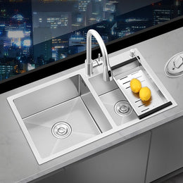 Classic Style Kitchen Sink Stainless Steel Drop-In Noise-cancelling ...