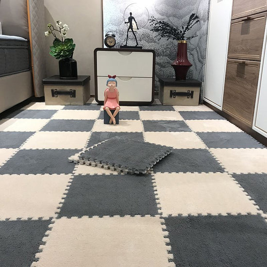 Interlocking Carpet Tiles Color Block Interlocking Carpet Floor Tile ...