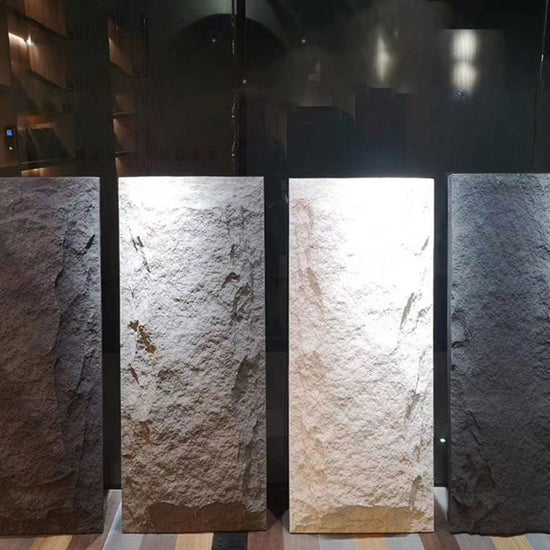Textured Stacked Stone Singular Tile Mixed Material Wall Tile - Clearhalo