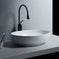 Modern Bathroom Sink Porcelain Round Vessel Lavatory Sink with Pop-Up ...