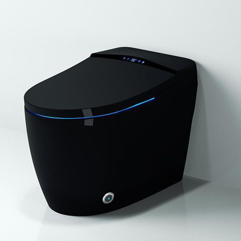 Contemporary Siphon Jet Flush Toilet Heated Seat Included Toilet Bowl ...