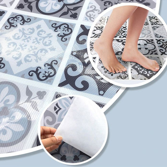 Peel and Stick Vinyl Flooring Porcelain Tile Look Vinyl Flooring ...