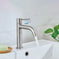 Stainless Steel Bathroom Faucet Chrome Lever Handle Sink Faucet with 1 ...