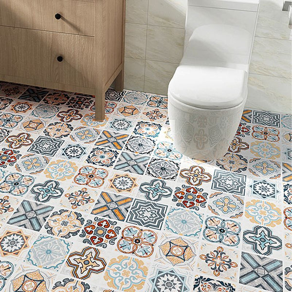 Modern Vinyl Plank Peel and Stick Patterned Vinyl Floor Tiles - Clearhalo