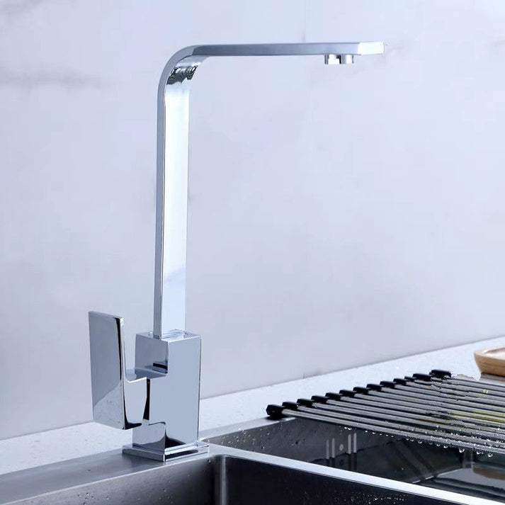 Contemporary Kitchen Faucet Stainless Steel 1-Handle High Arc Kitchen ...