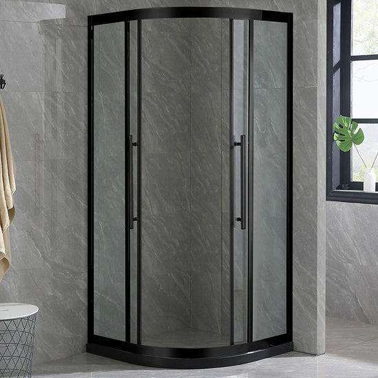 Stainless Steel Shower Enclosure Neo-Round Shower Enclosure on Corner ...