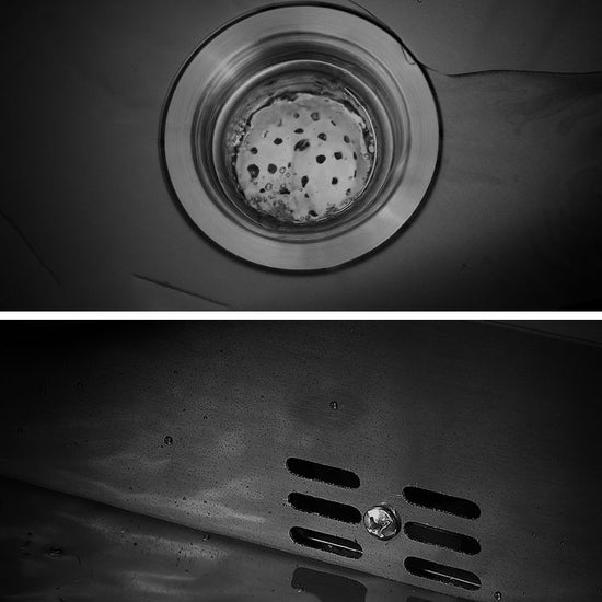 Modern Style Kitchen Sink Overflow Hole Design Stainless Steel Kitchen ...