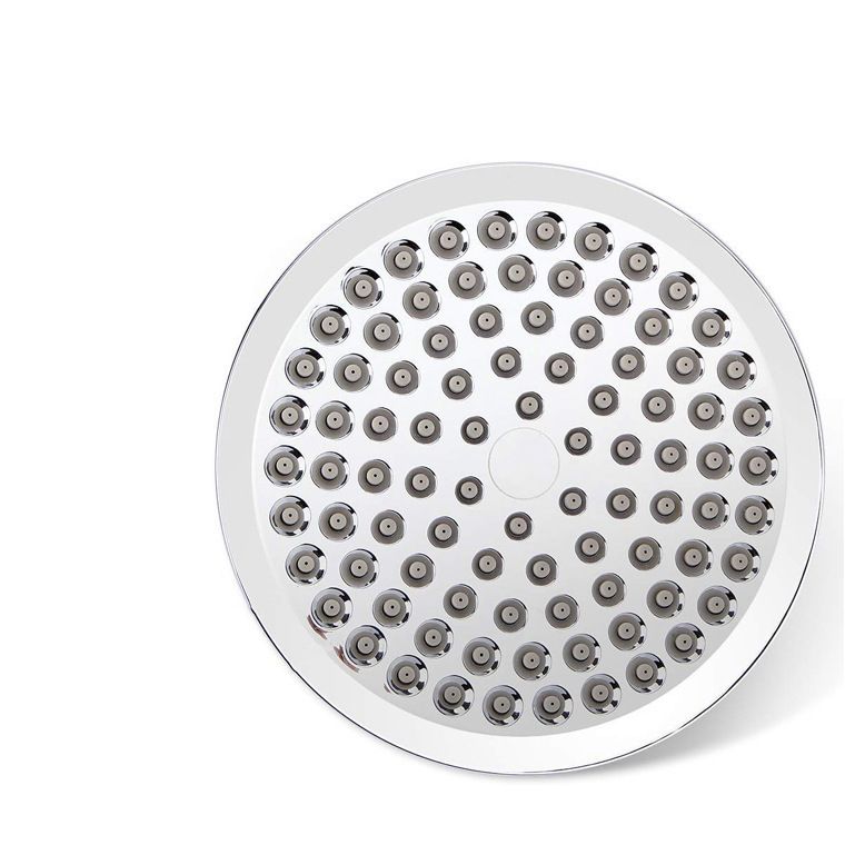 Traditional Shower Head Plain Metal Round Handheld Shower Head - Clearhalo