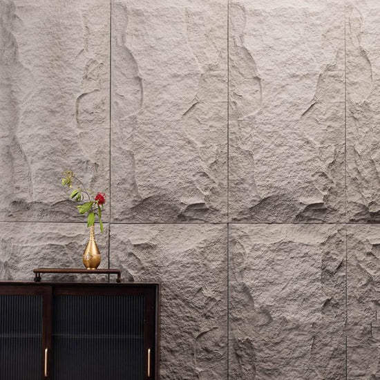 Rectangular Ceramic Textured Straight Edge Singular Tile Stacked Stone ...