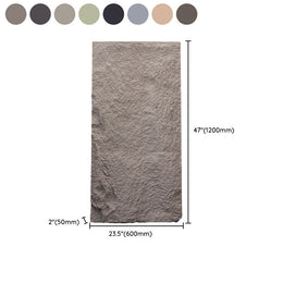 Rectangular Ceramic Textured Straight Edge Singular Tile Stacked Stone ...