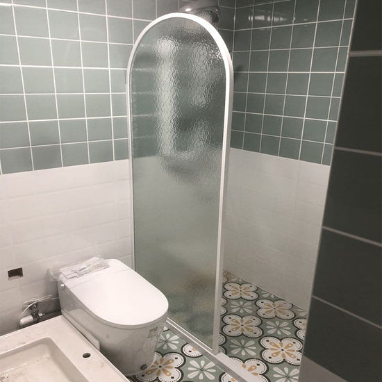 White Full Frame Single Fixed Panel, Half Partition Arched Waterproof ...