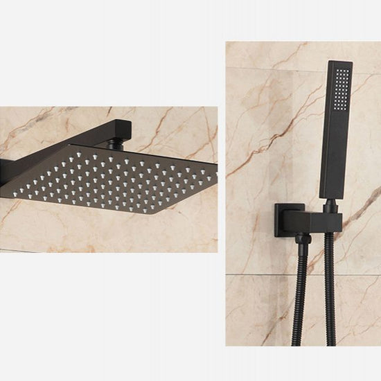 Shower System Square Handheld Shower Knot Handle Shower Trim - Clearhalo