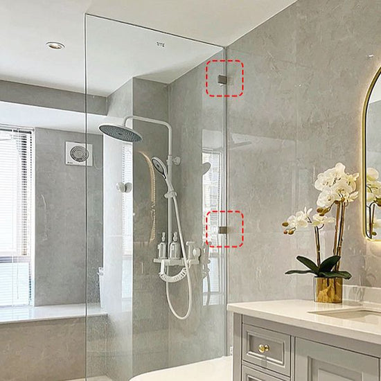 Fixed Frameless Shower Screen Half Partition Bathroom Shower Screen ...