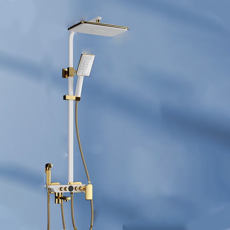 Slide Bar Shower System Adjustable Spray Pattern Shower Head Combo ...