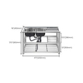 Modern Workstation Ledge Stainless Steel with Accessories and Faucet ...
