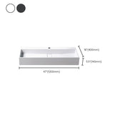 Contemporary Bathroom Sink Man Made Rock Rectangular Vessel Sink with ...