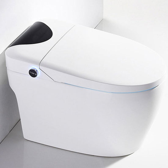 Modern Concealed Tank Toilet Skirted ABS Floor Mounted Flush Toilet ...