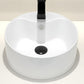 Round Vessel Bathroom Sink Vitreous China Vessel Lavatory Sink - Clearhalo