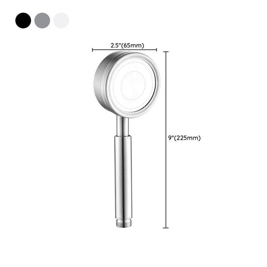 Classic Shower Head Round Metal Handheld Shower Head in Silver - Clearhalo