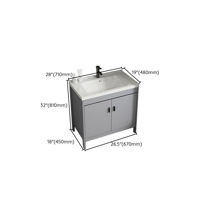 Modern Bathroom Vanity Set Freestanding Single-Sink Bathroom Sink ...