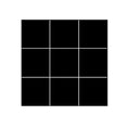 Modern Square Grid Single Tile Plastic Peel & Stick Field Tile - Clearhalo