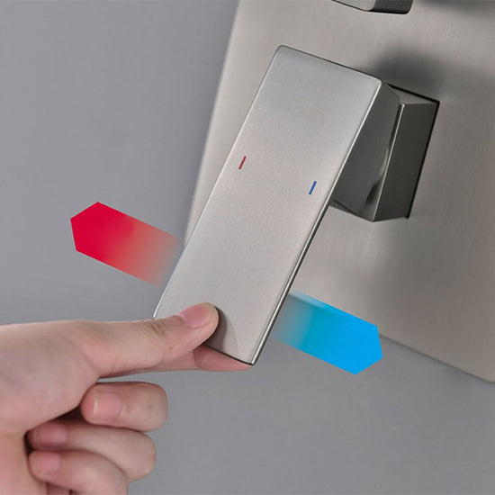 Modern Shower Combo Brass Adjustable Shower Head Temperature Control ...