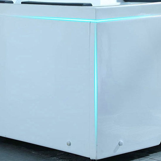 Modern Style Acrylic Rectangular Bath Tub White Tub with Internal Drain ...