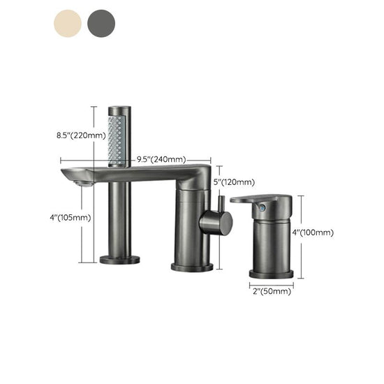Modern Bathroom Faucet Two Handle Temperature Control Bathtub Faucet ...