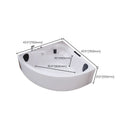 Acrylic Corner Soaking Bathtub Antique Finish Back to Wall Bath Tub ...