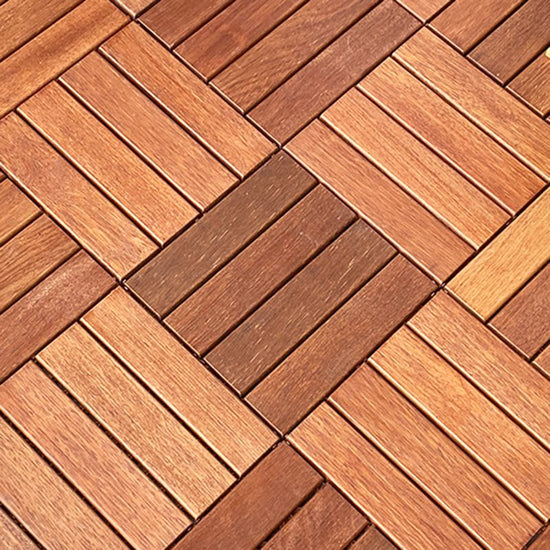 Tradition Teak Floor Tile Water Resistant Click Lock Wooden Floor for ...