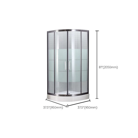 Modern Round Shower Stall Clear Tempered Bathroom Shower Stall - Clearhalo