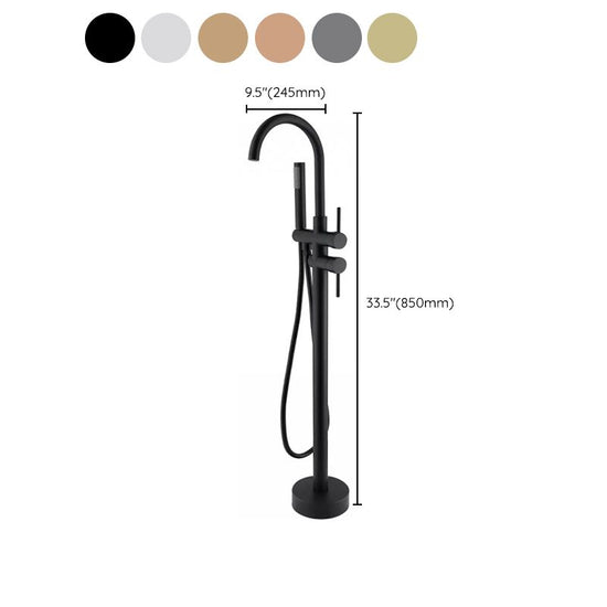 Modern Freestanding Faucet Copper with Risers and Handheld Shower Tub ...