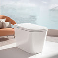 Floor Mount Bidet in White Finish with Remote Control Included - Clearhalo