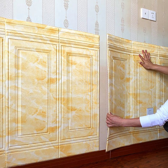 Modern Style XPE Foam Wall Paneling 3D Waterproof Wall Paneling - Clearhalo