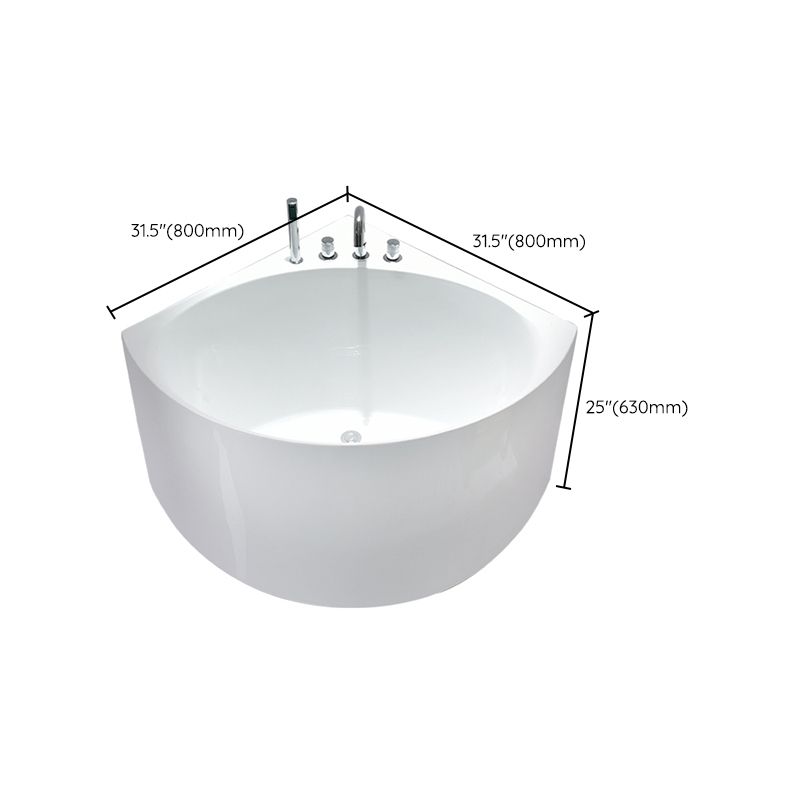 Back to Wall Bathtub Antique Finish Soaking Modern Corner Bath Tub ...