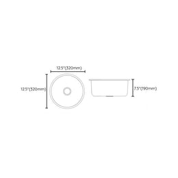 Contemporary Kitchen Sink Stainless Steel Kitchen Sink with Round Shape ...