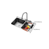 Drop-In Kitchen Sink Stainless Steel Modern Style Rectangle Kitchen ...